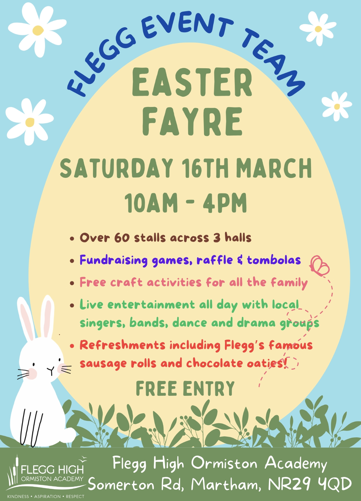 Flegg High Ormiston Academy - Easter Fayre 16th March 10am - 4pm